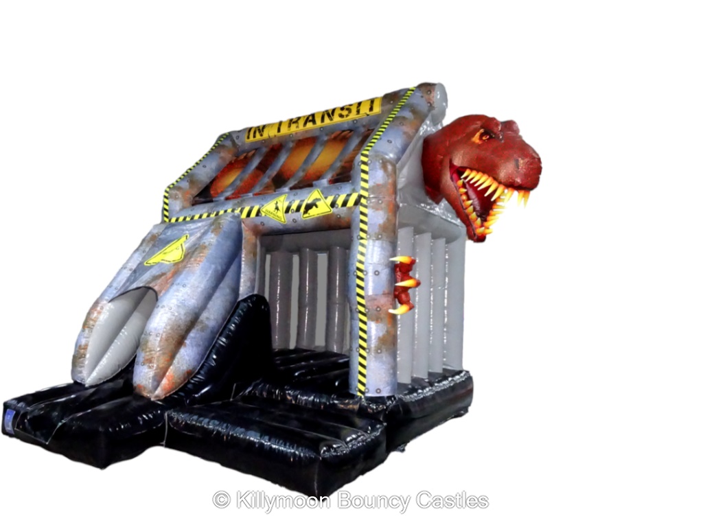 Cage 3D Dinosaur Combi - Bouncy Castle Hire, Hot Tub Hire and Character ...